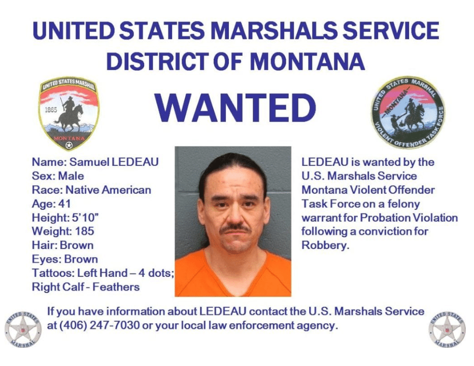 Wanted in Montana: BOLO Alert issued for Samuel Joseph Ledeau